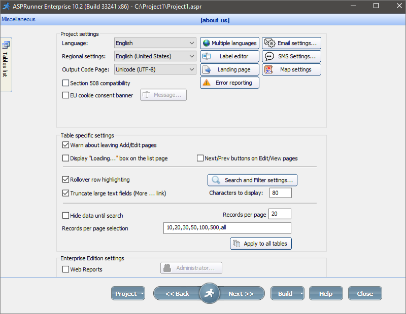 ASPRunner Professional screenshots