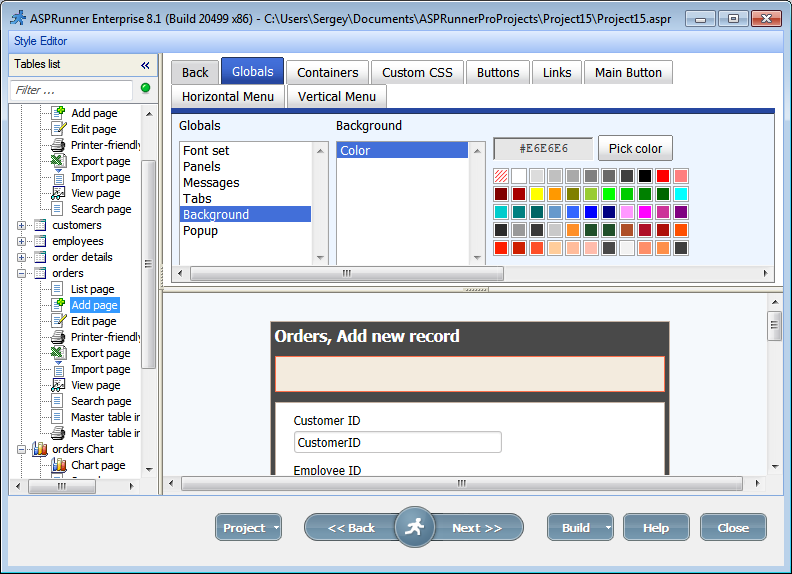 ASPRunner Professional screenshots