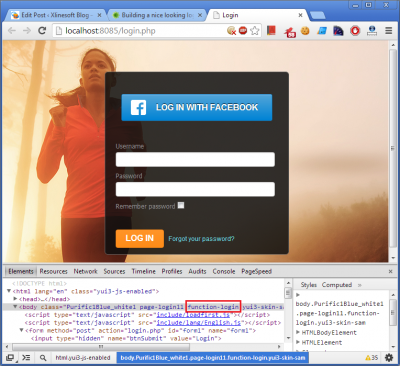 Building a nice looking login page with custom CSS – Xlinesoft Blog